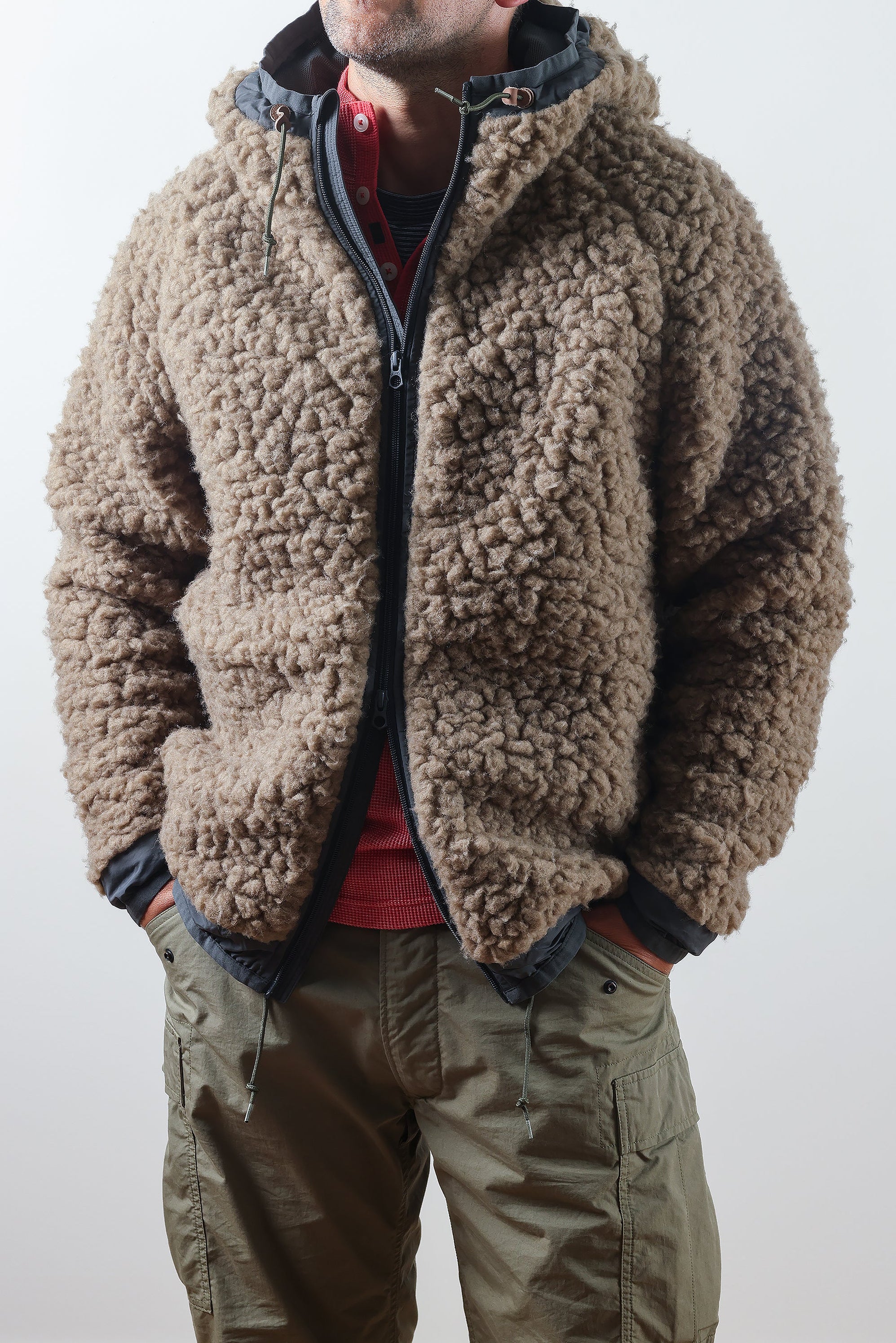 Relwen Bark Brown Abominable Hooded Jacket – WITTMORE