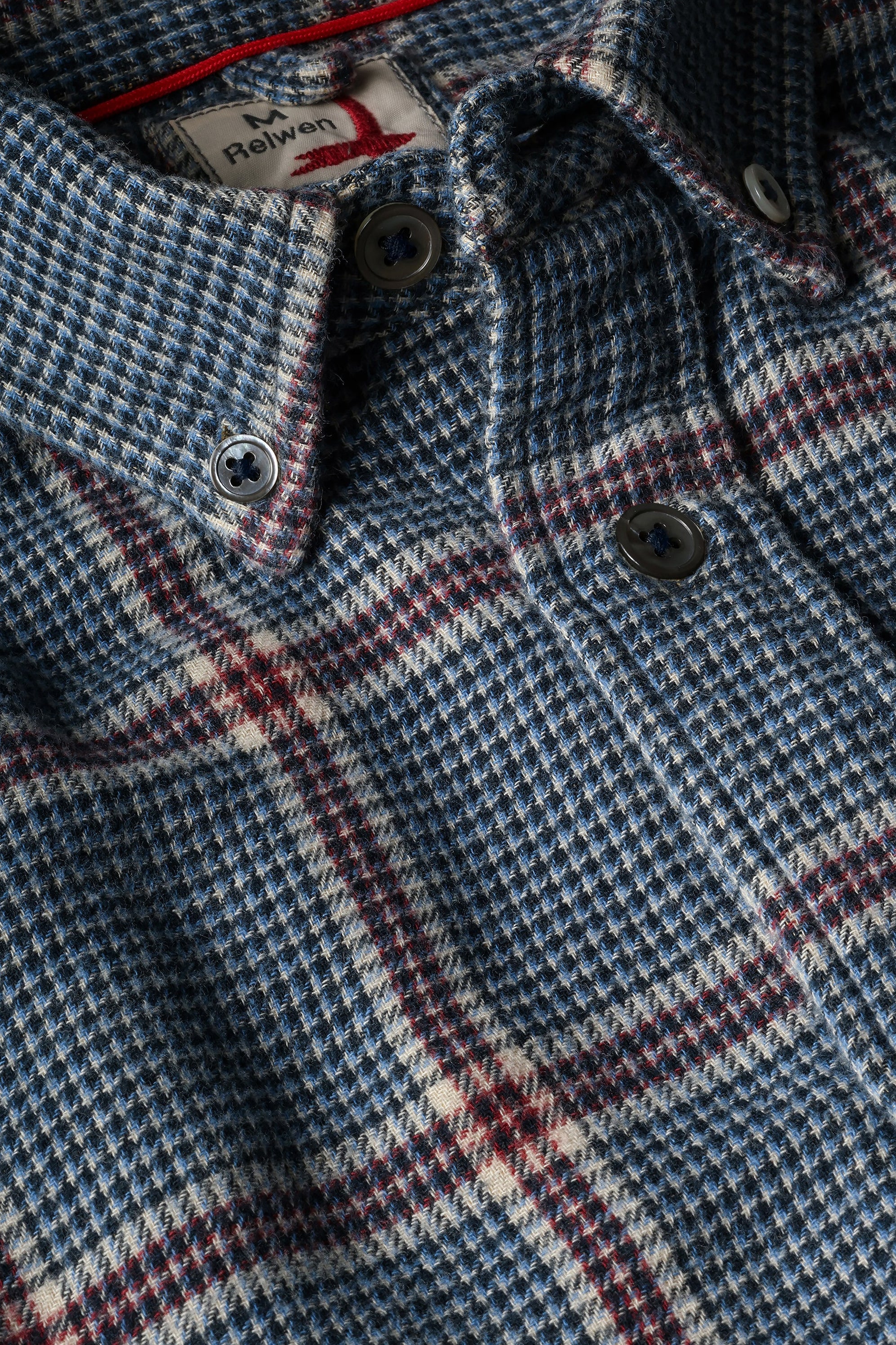 Relwen Blue Khaki Red Multi Chamois Lined Flannel Shirt – WITTMORE