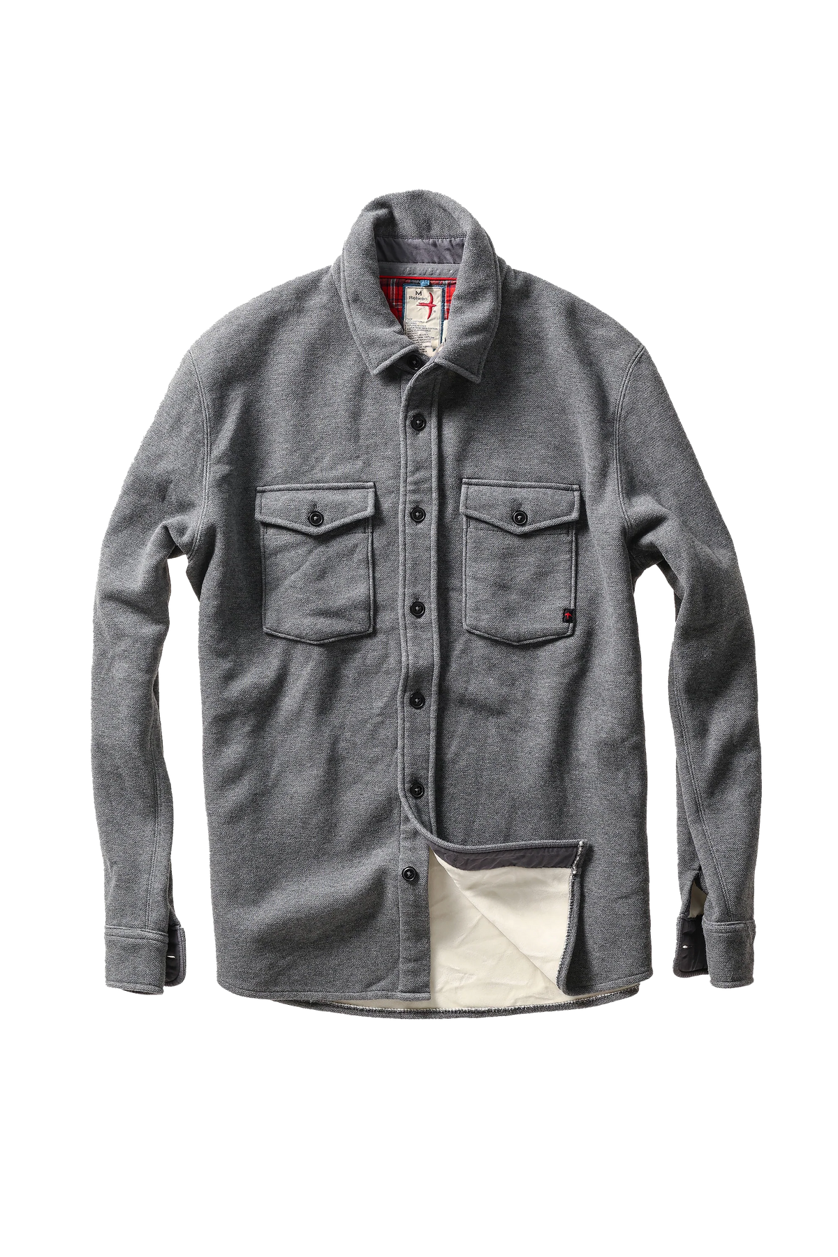 Relwen Dark Grey Pique Bonded Fleece Workshirt – WITTMORE